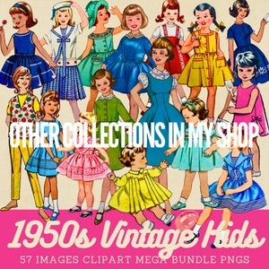 1920s Children Fashion Clipart Kids Vintage Kids Clipart Bundle 1920s ...