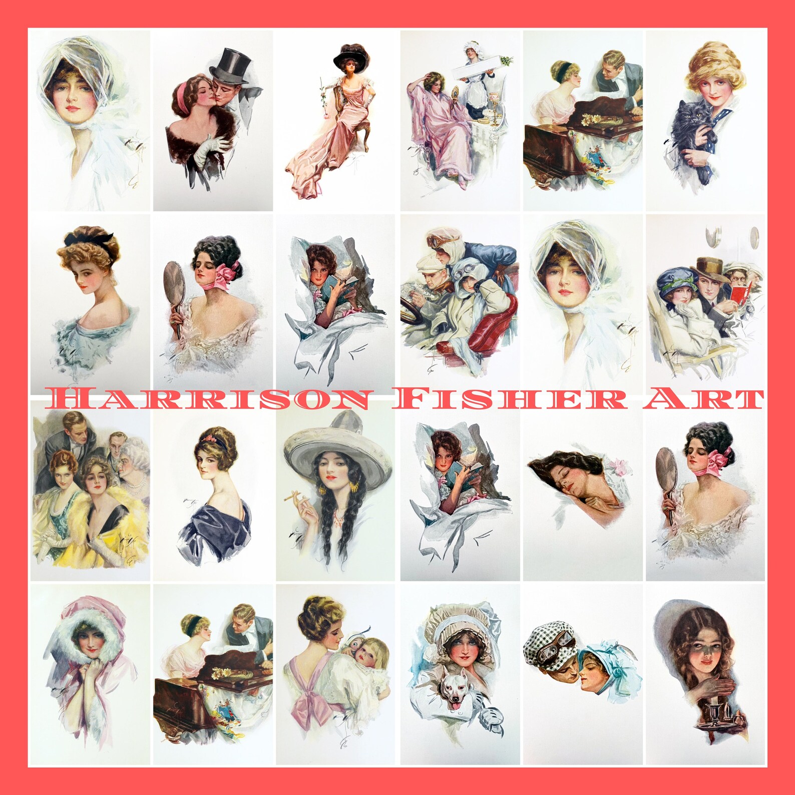 Edwardian Girls Clipart Bundle Digital Download Commercial Use Vintage ...