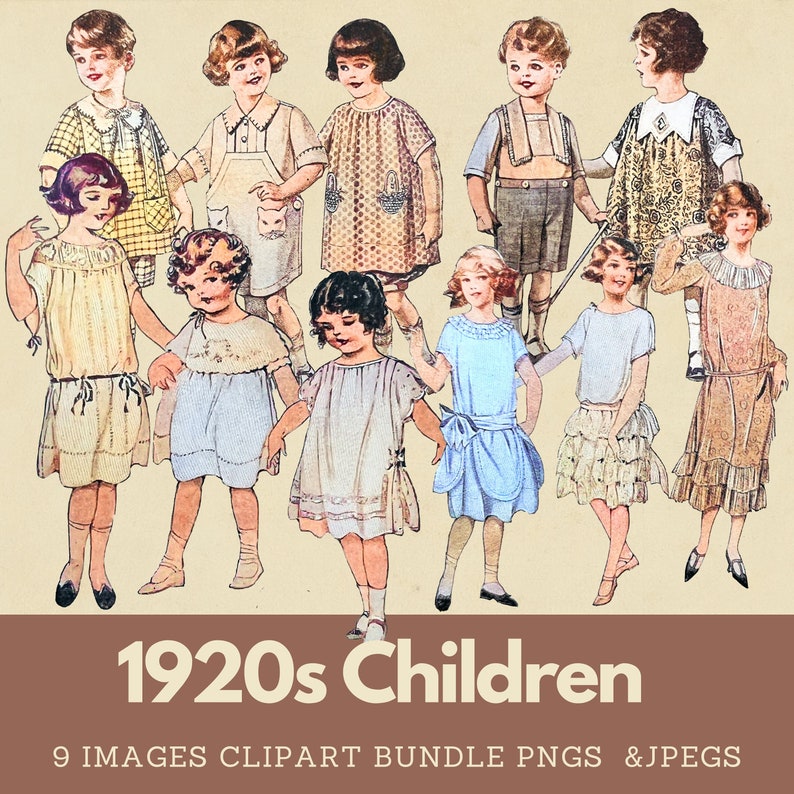 Vintage Kids Clipart Bundle 1920s Children Digital Images 1920s Kids ...