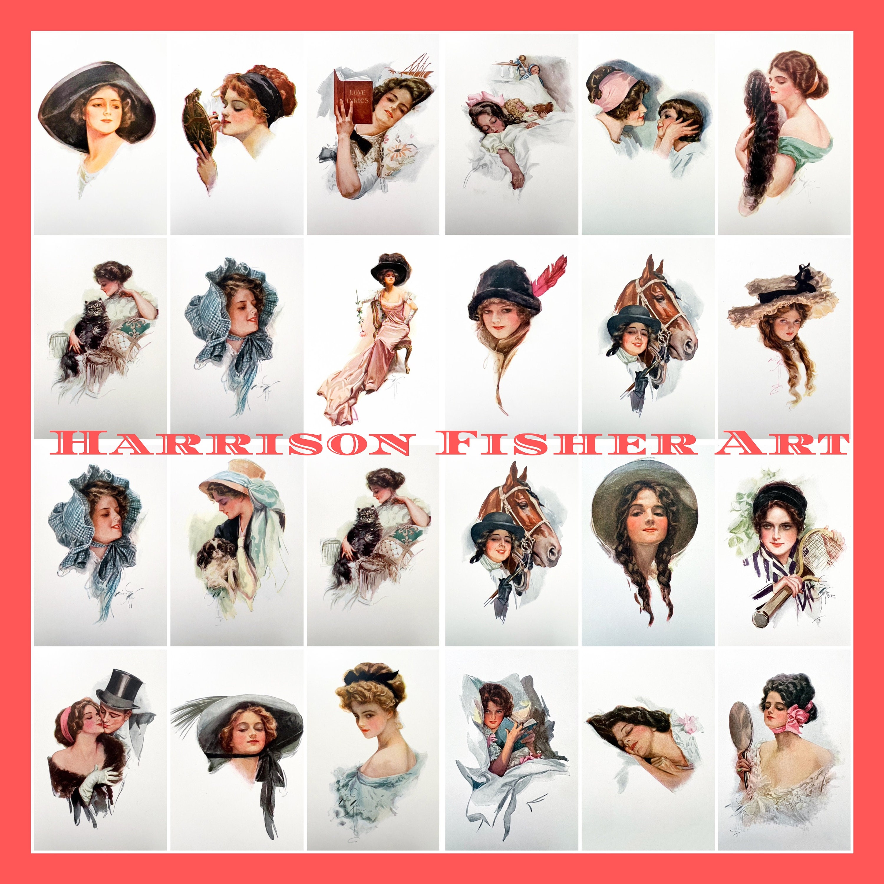 Edwardian Girls Clipart Bundle Digital Download Commercial Use Vintage ...