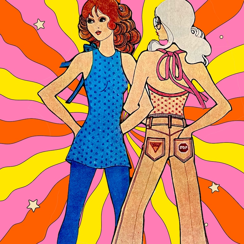 1970's Fashion Clipart Bundle 70s Scrapbook Ephemera - Etsy