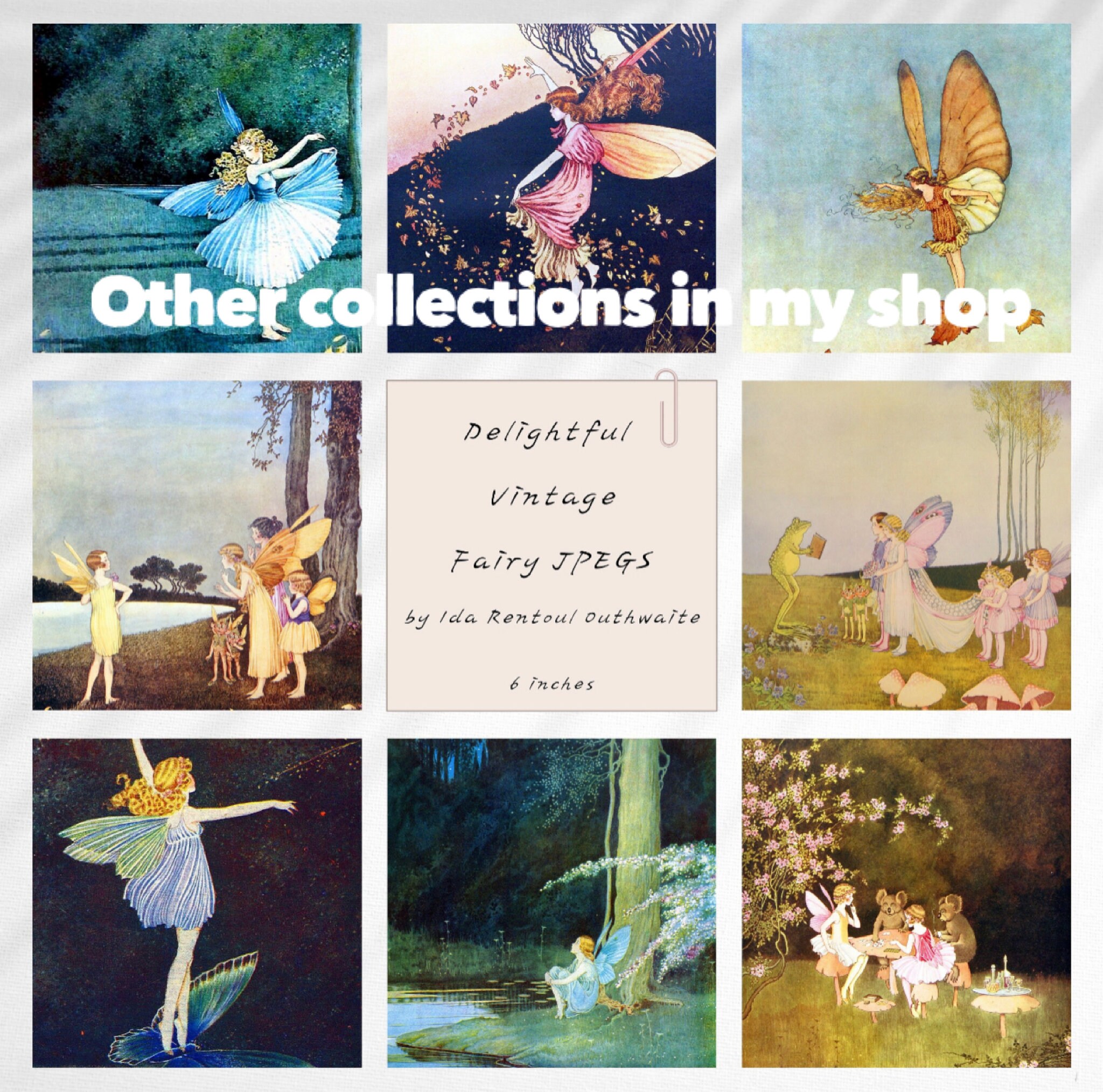 Flower Fairies Clipart Bundle Flower Fairies Digital Download Flower