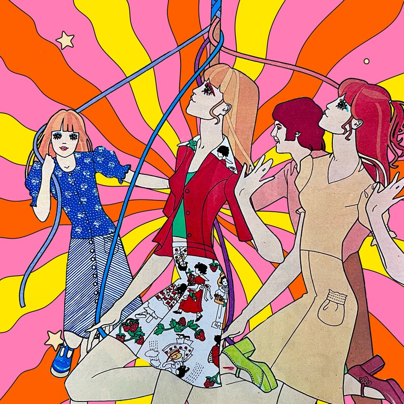 1970's Fashion Clipart Bundle 70s Scrapbook Ephemera - Etsy