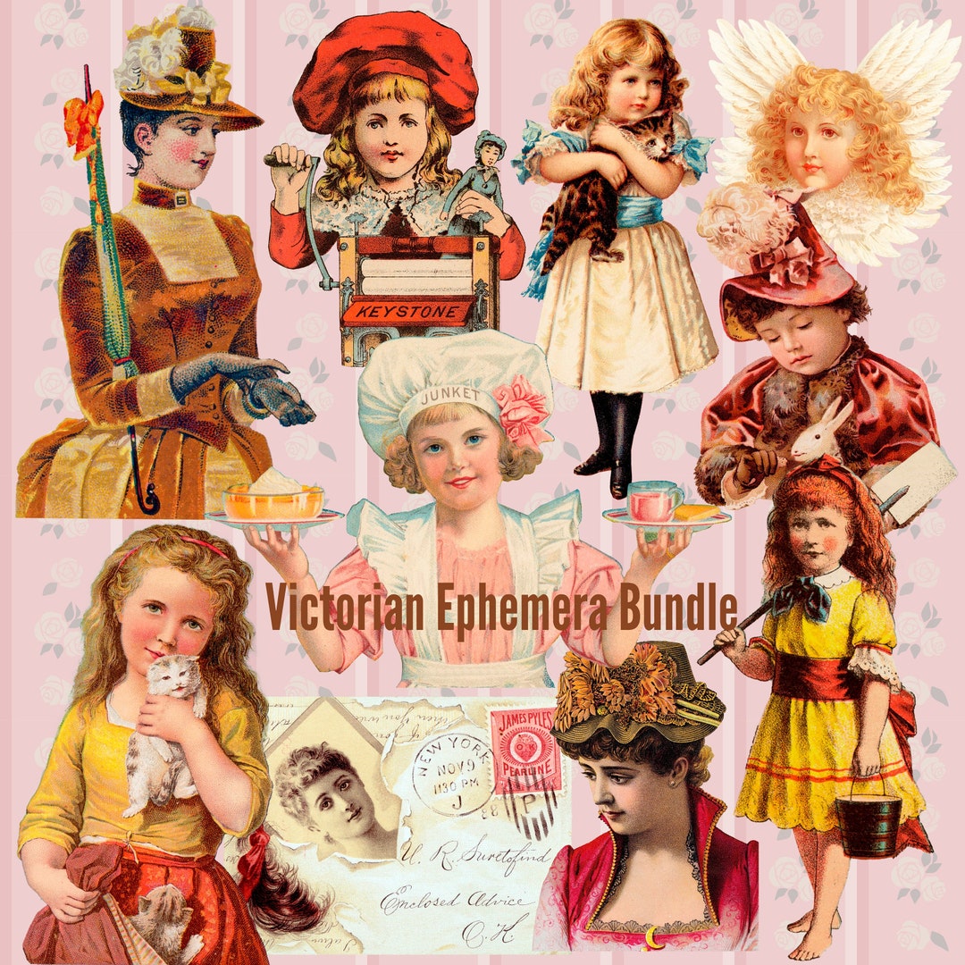 Victorian Scrapbook Ephemera Junk Journal Digital Images Victorian ...