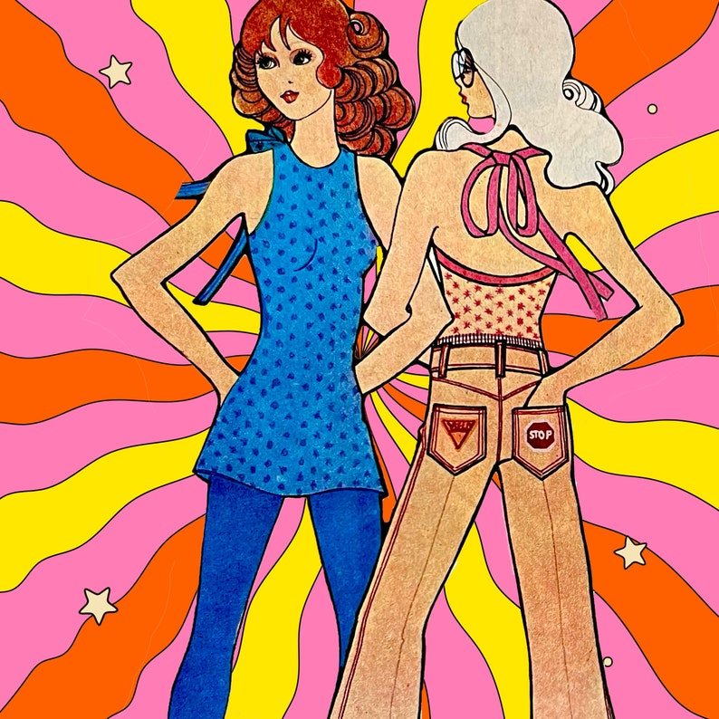 1970's Fashion Clipart Bundle 70s Scrapbook Ephemera - Etsy