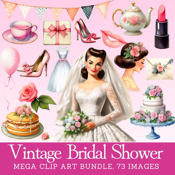 Vintage Wedding Clip Art Reception Hand Drawn Wedding Reception
