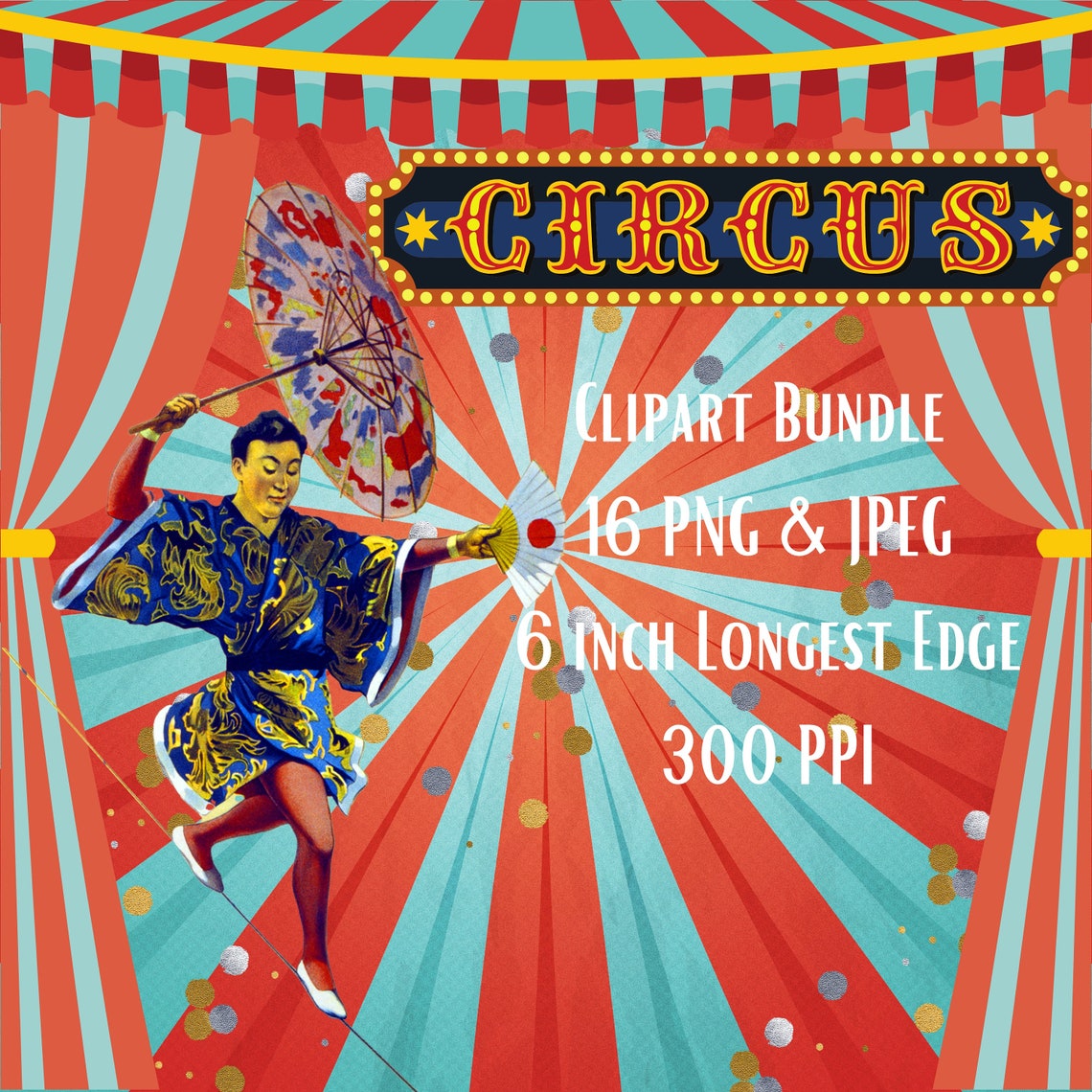 Victorian Circus Clipart Bundle Victorian Circus Acrobat Png - Etsy