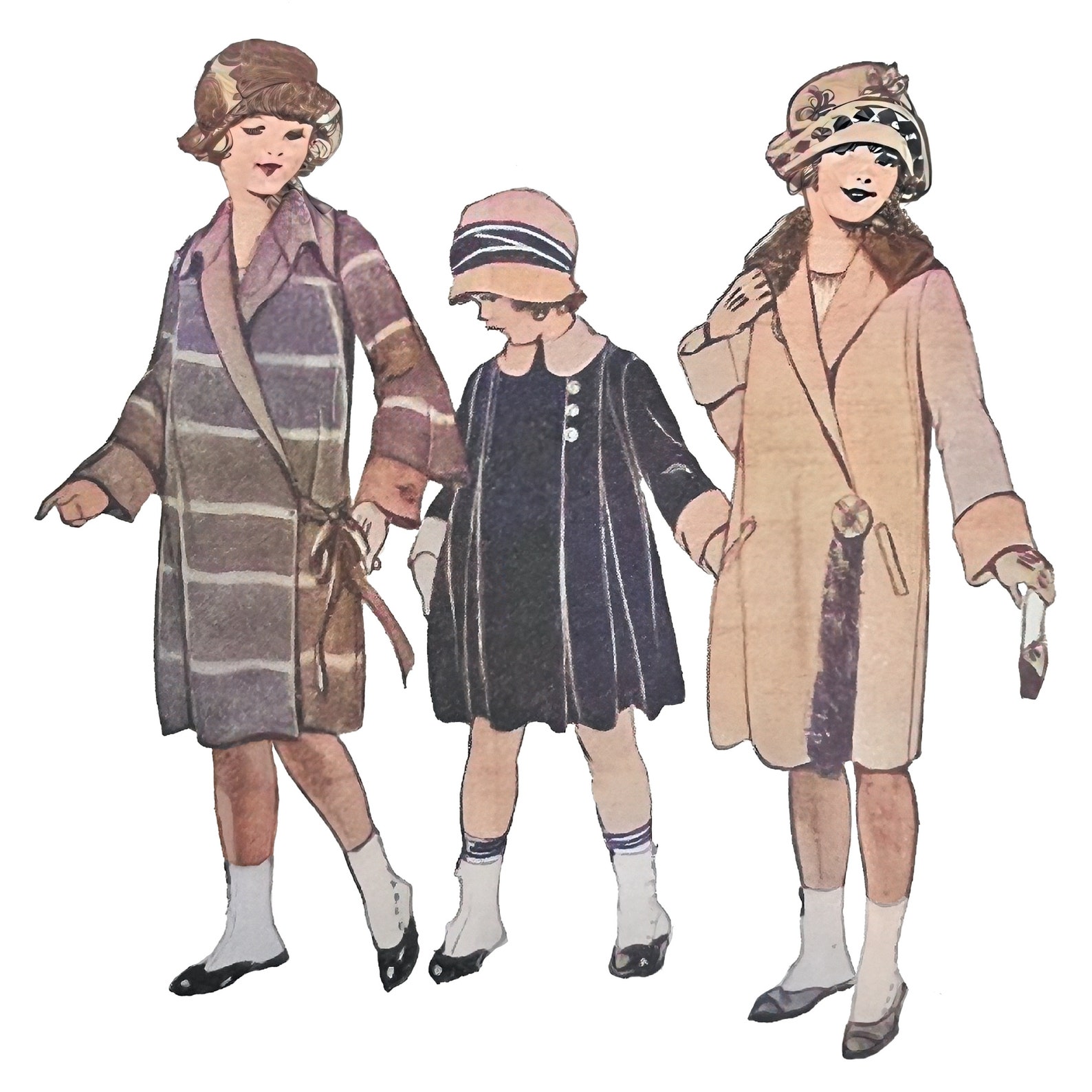 1920s Kids Clipart Bundle Children's Fashion Clip Art - Etsy