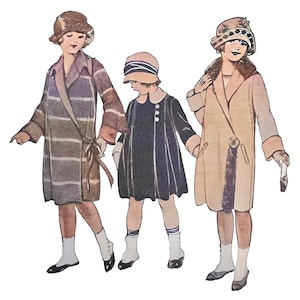 1920s Kids Clipart Bundle Children's Fashion Clip Art Vintage 1920s ...
