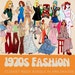 1970s Fashion Clipart Bundle Groovy 70s Teens 70s Vintage Clipart Mega ...