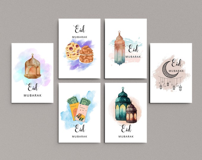 Happy Eid Card, Printable, Instant Download, Eid Mubarak Card ...