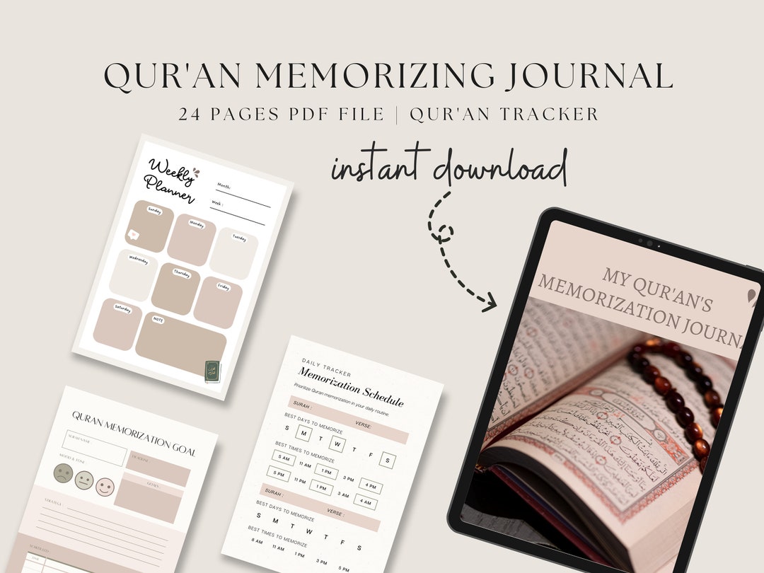 Quran Journal Print | Quran Memorizing | Quran Tracker | Ramadan ...