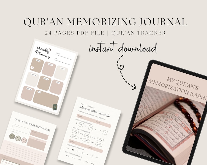 Digital Quran Tracker Planner Printable Quran Tracker Planner Islamic ...
