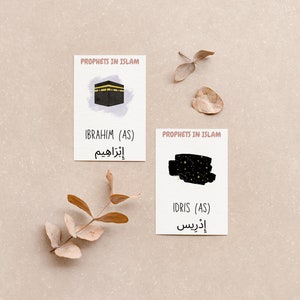 Prophets in Islam Printable Flashcards | Islamic Homeschool | Digital ...
