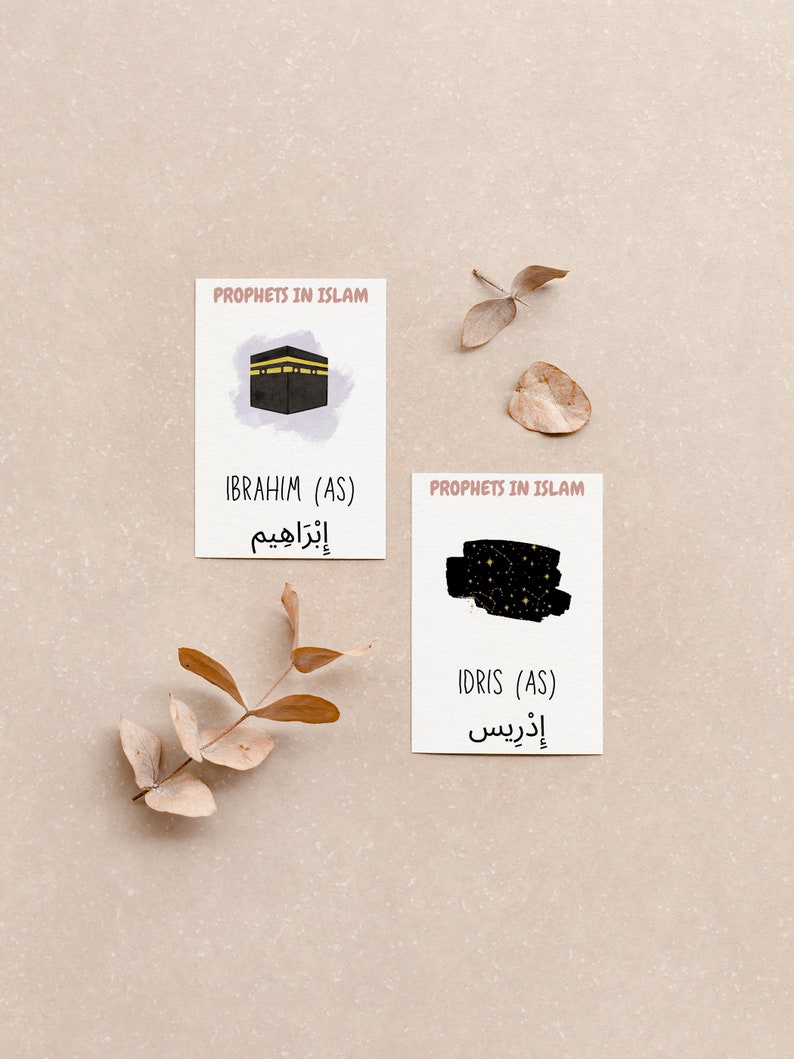 Prophets in Islam Printable Flashcards | Islamic Homeschool | Digital ...
