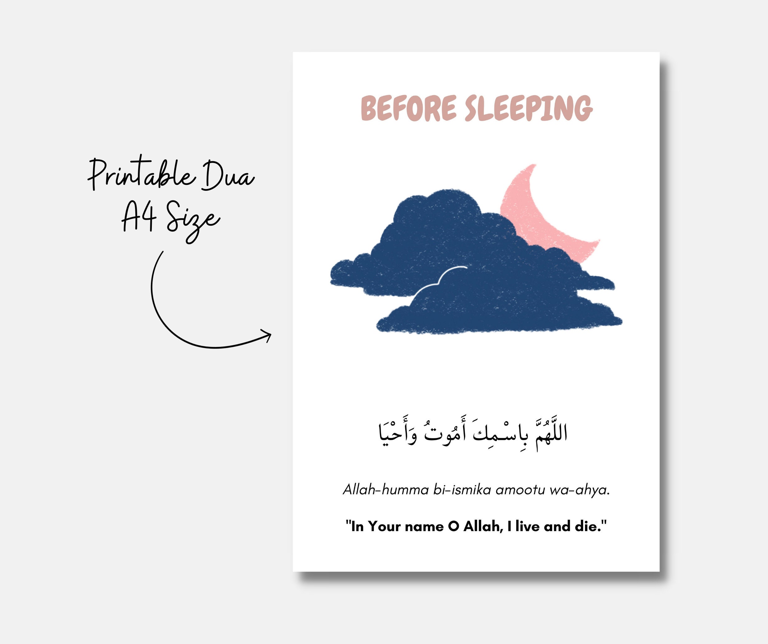 Set of 6 Duas for Kids Print Printable Islamic Wall Decor - Etsy