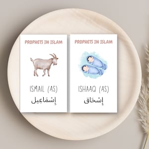 Prophets in Islam Printable Flashcards | Islamic Homeschool | Digital ...