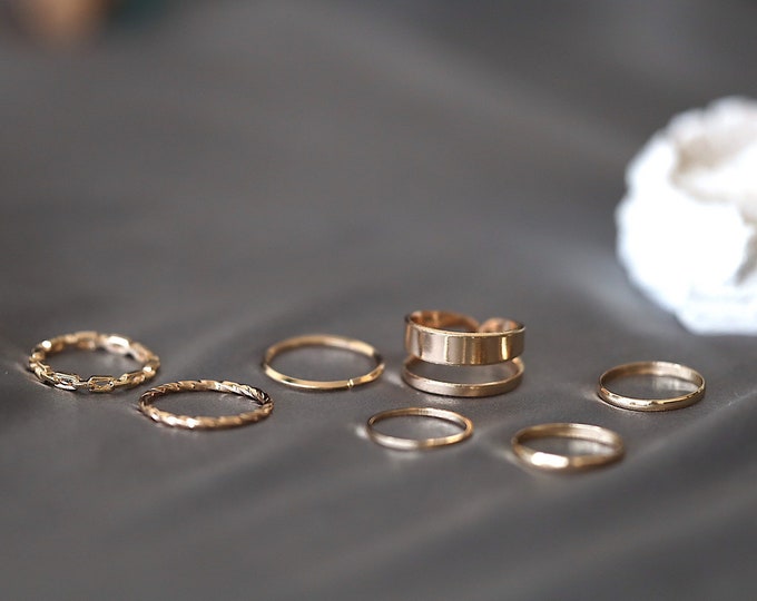 Gold Dna Ring Gold Twist Band Ring Double Helix Ring Thin - Etsy