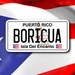 Boricua License Plate Sticker -puerto Rico -boricua - Etsy
