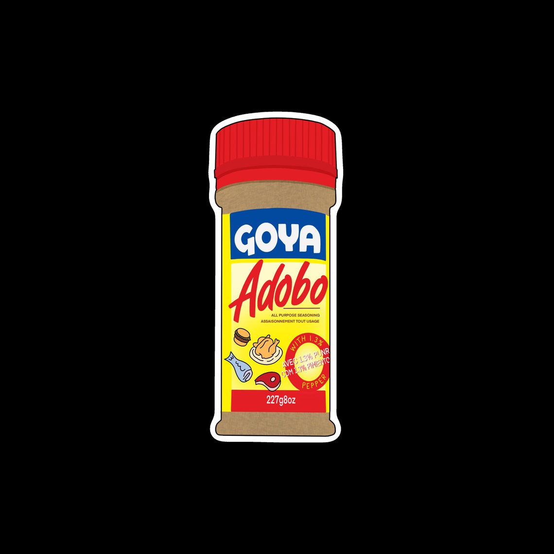 Goya Adobo Sticker Seasoning Sticker: Water Resistant Decal - Etsy
