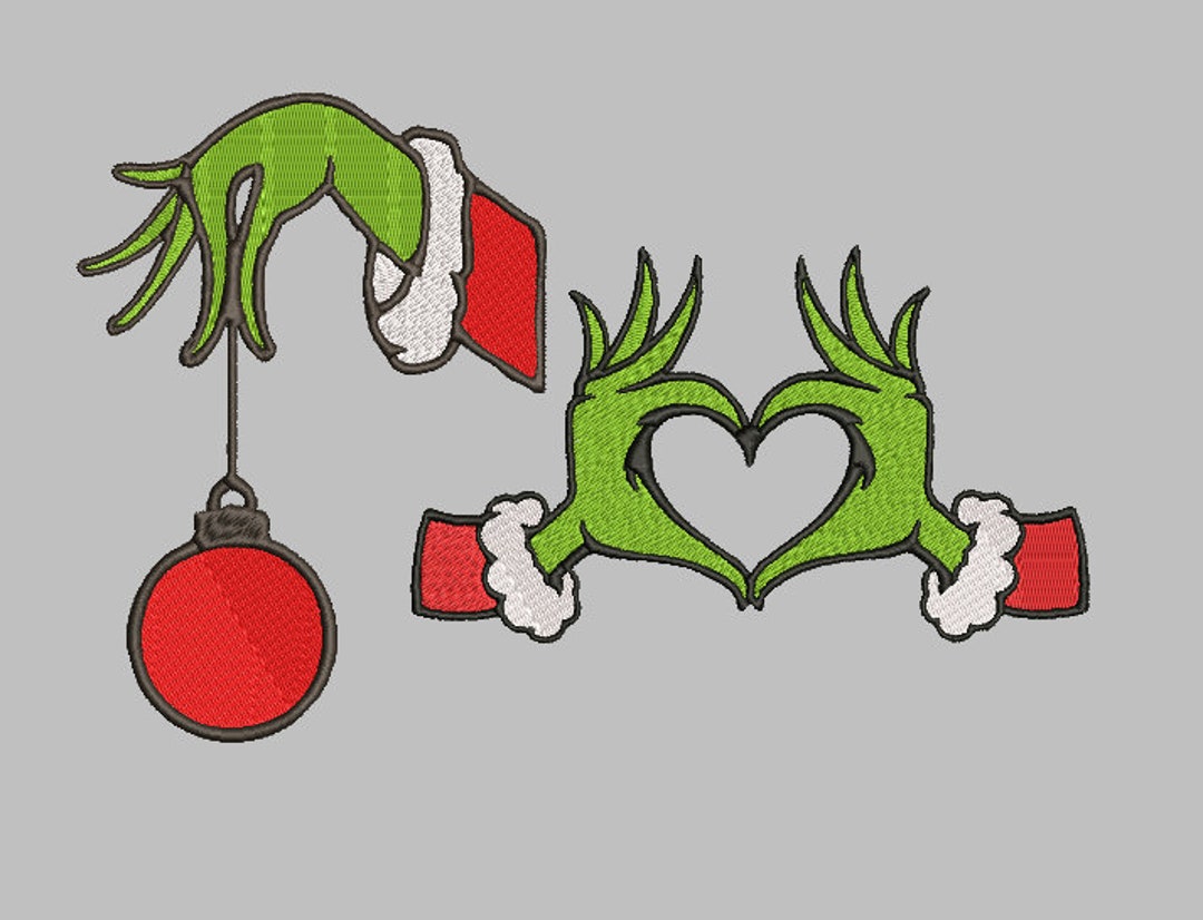 The Grinch Christmas Machine Embroidery Files 4x4 + 6x6 Hoop *INSTANT ...