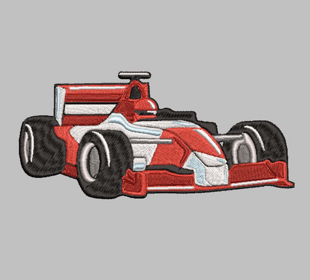 F1 Racecar Machine Embroidery File Pes/dst and More INSTANT - Etsy UK