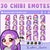 SUPER SET Cute Girl Chibi Emotes vanilla Skin/light Pink Hair for ...