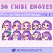 SUPER SET Cute Girl Chibi Emotes vanilla Skin/purple - Etsy