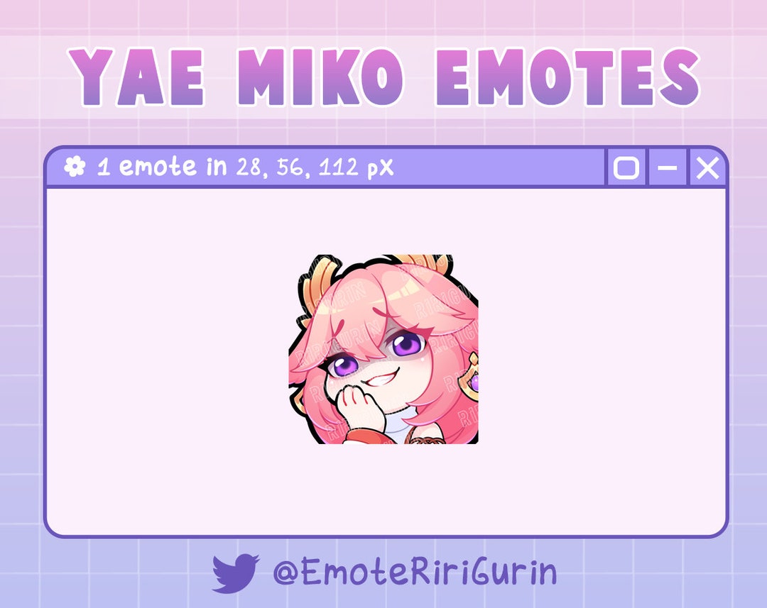 Yae Miko Genshin Impact Smug Emote Set for Twitch/discord - Etsy