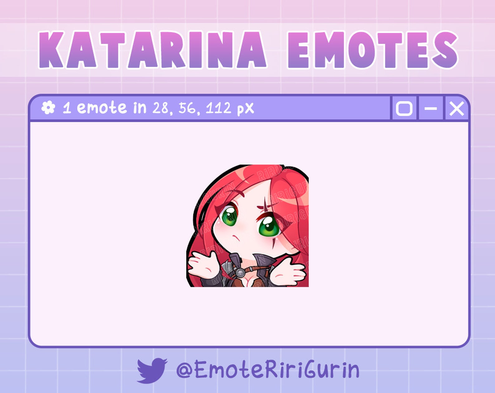 Katarina League of Legends IDK Emote for Twitch/discord - Etsy UK