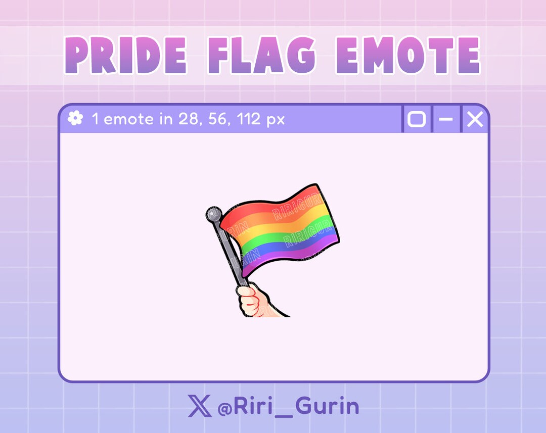 Pride Flag Emote for Twitch/discord Custom Gaming Streaming Discord ...