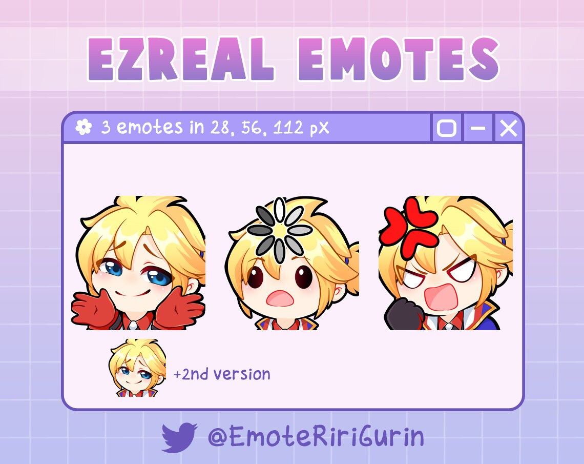Ezreal Battle Academia League of Legends Emote Set for - Etsy