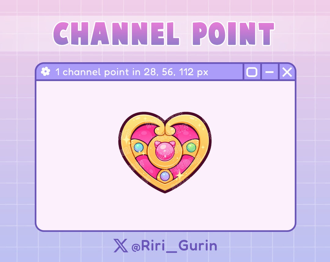 Sailor Moon Heart Channel Point for Twitch Twitch Sub Badges Stream ...