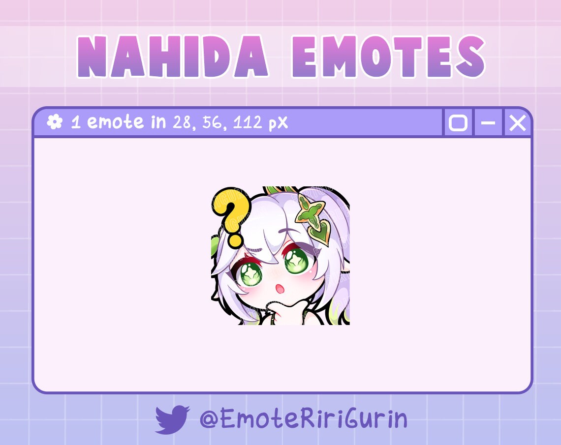 Nahida Genshin Impact Thinking Emote for Twitch/discord - Etsy