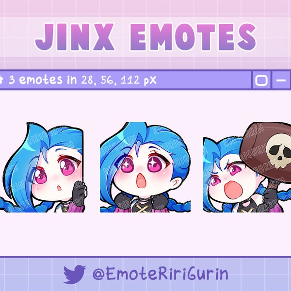League of legends jinx emotes - Etsy México