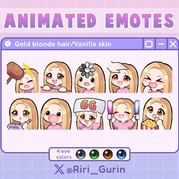 Animated Chibi Emotes Twitch - Etsy