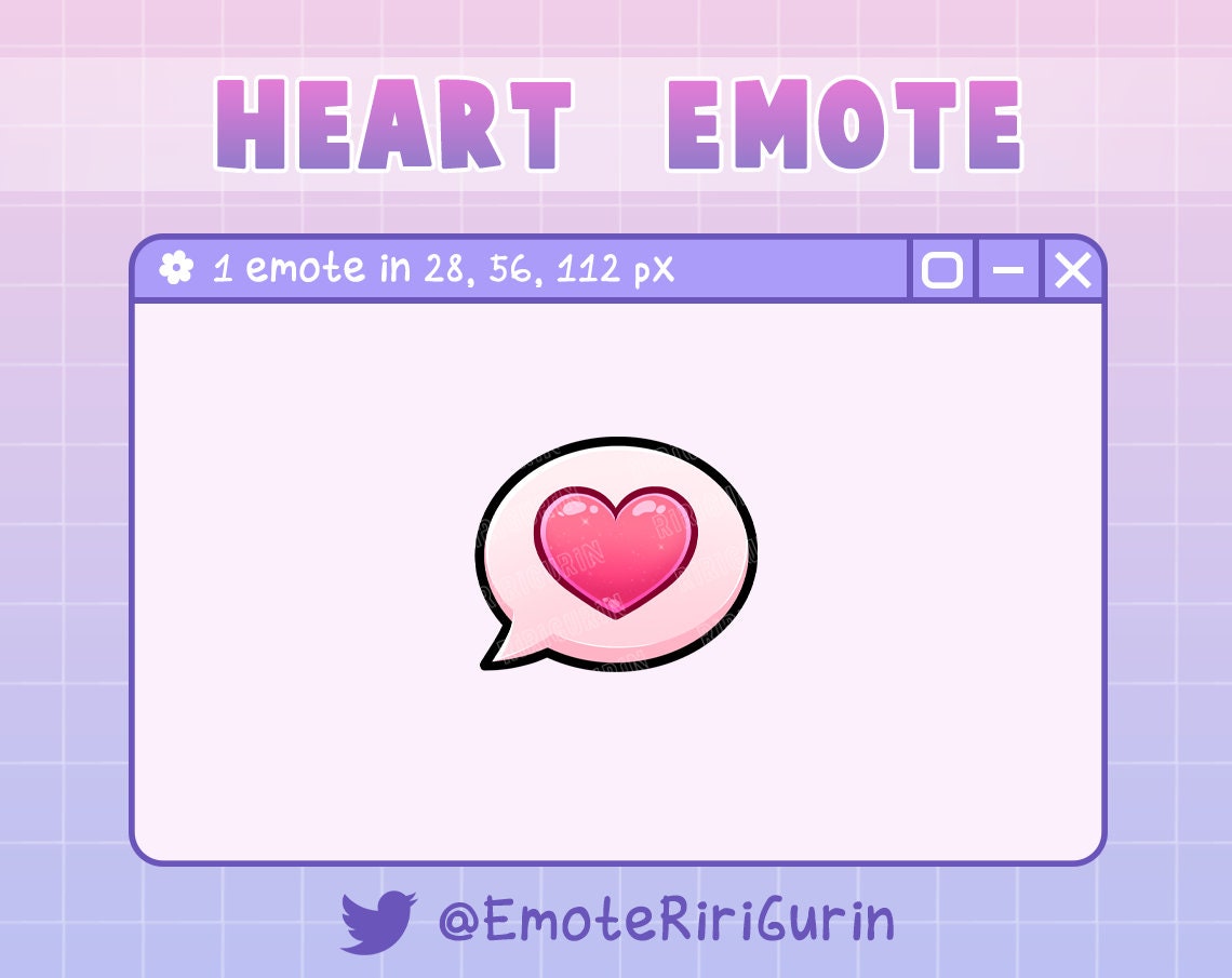 Heart Cloud Emote for Twitch/discord Custom Gaming Streaming Discord ...
