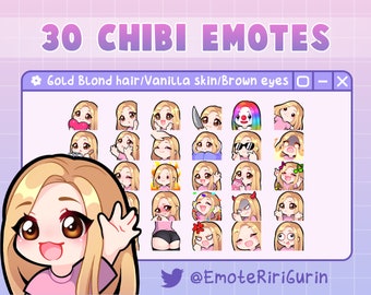 Blonde Hair Girl Twitch Emotes - Etsy