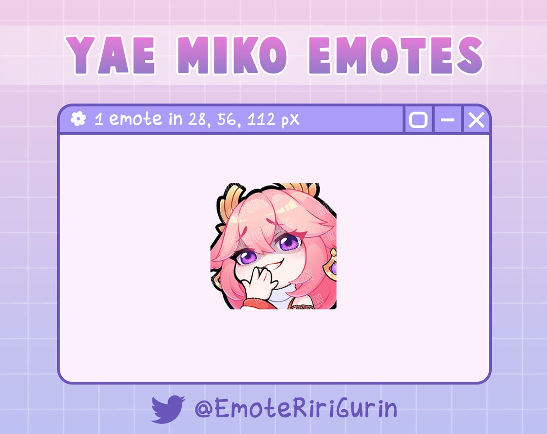 Buy Yae Miko Genshin Impact Smug Emote Set for Twitch/discord Custom ...