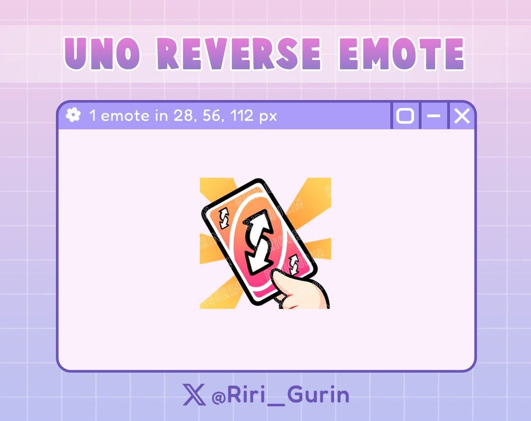 UNO Reverse Card Emote for Twitch/discord Custom Gaming Streaming ...