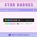 Star Sub Badges Set for Twitch/discord/youtube Bit Badge Twitch Sub ...