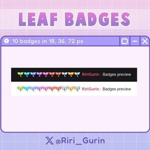 Leaf Sprout Sub Badges Set for Twitch/discord/youtube Bit Badge Twitch ...