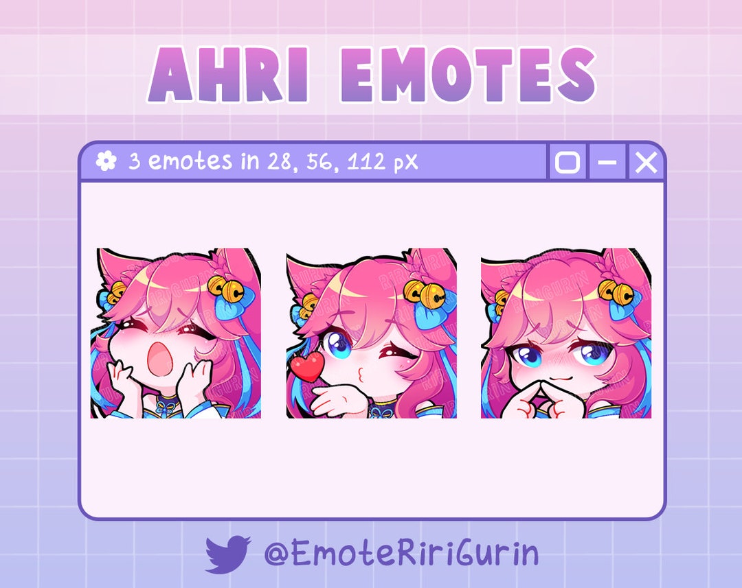 Ahri Spirit Blossom League of Legends Emote Set para Twitch/Discord ...