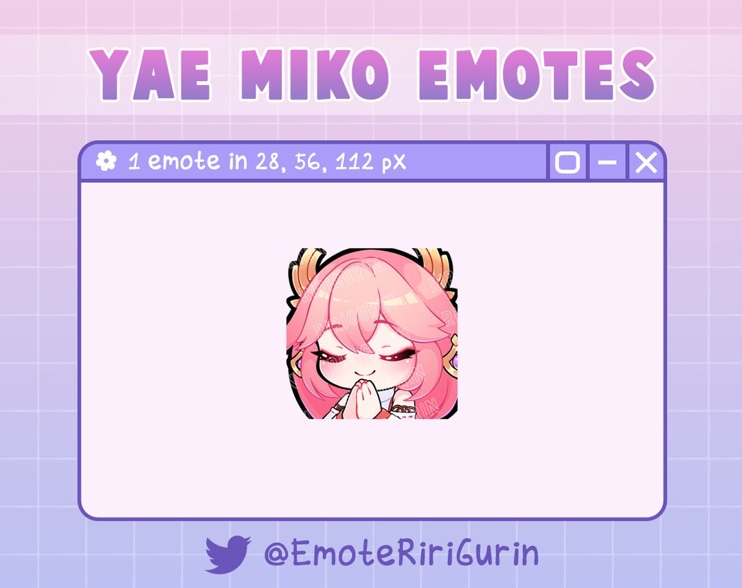 Yae Miko Genshin Impact Pray Bless Emote Set for Twitch/discord Custom ...