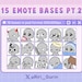15x DIY PSD Chibi Emote Bases Pack/set Twitch / Youtube / Discord ...