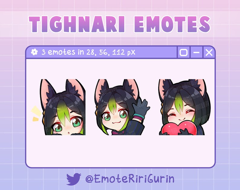 Tighnari Genshin Impact Emote Set para Twitch/Discord / Custom / Gaming ...