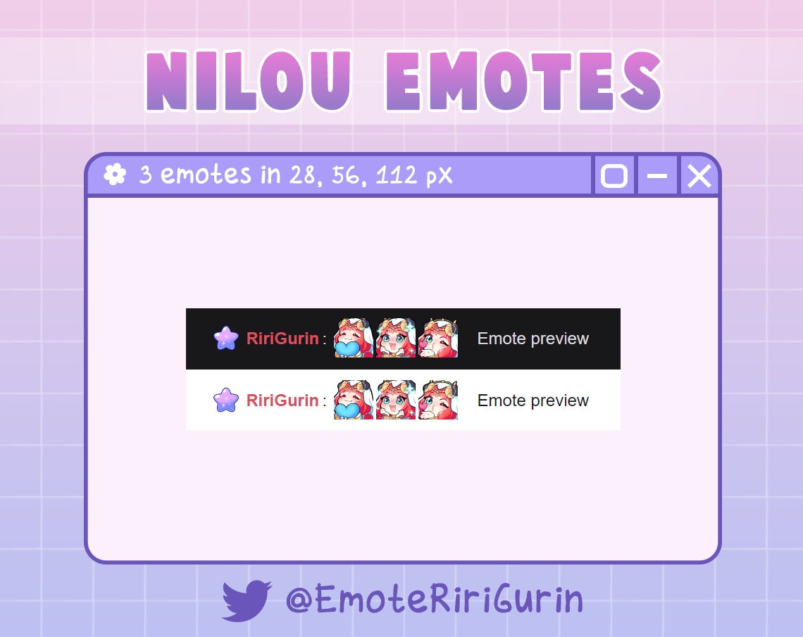 Nilou Genshin Impact Emote Set for Twitch/discord Custom Gaming ...