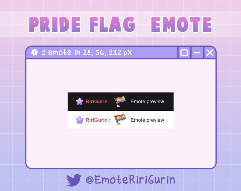 Pride Flag Emote for Twitch/discord Custom Gaming - Etsy