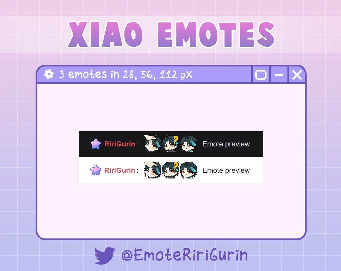Xiao Genshin Impact Emote Set for Twitch/discord Custom - Etsy