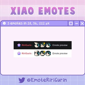 Xiao Genshin Impact Emote Set for Twitch/discord Custom Gaming ...